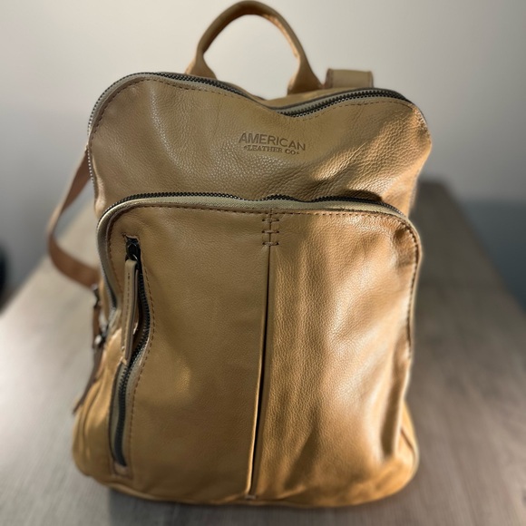American Leather Goods Co | Bags | Tan Leather Backpack | Poshmark